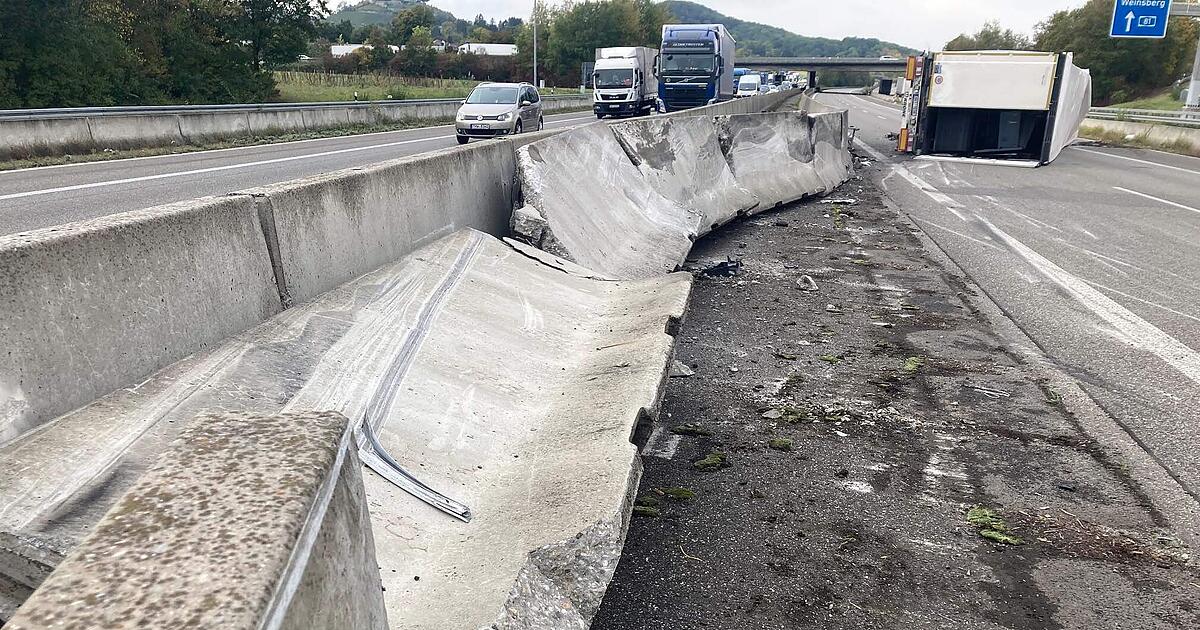 A6 nach Lkw-Unfall am Kreuz Weinsberg gesperrt - STIMME.de