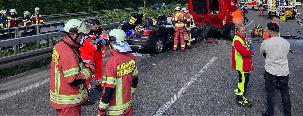 A6-Unfall bei Bretzfeld mit mehreren Fahrzeugen: Vollsperrung am Samstagnachmittag - STIMME.de