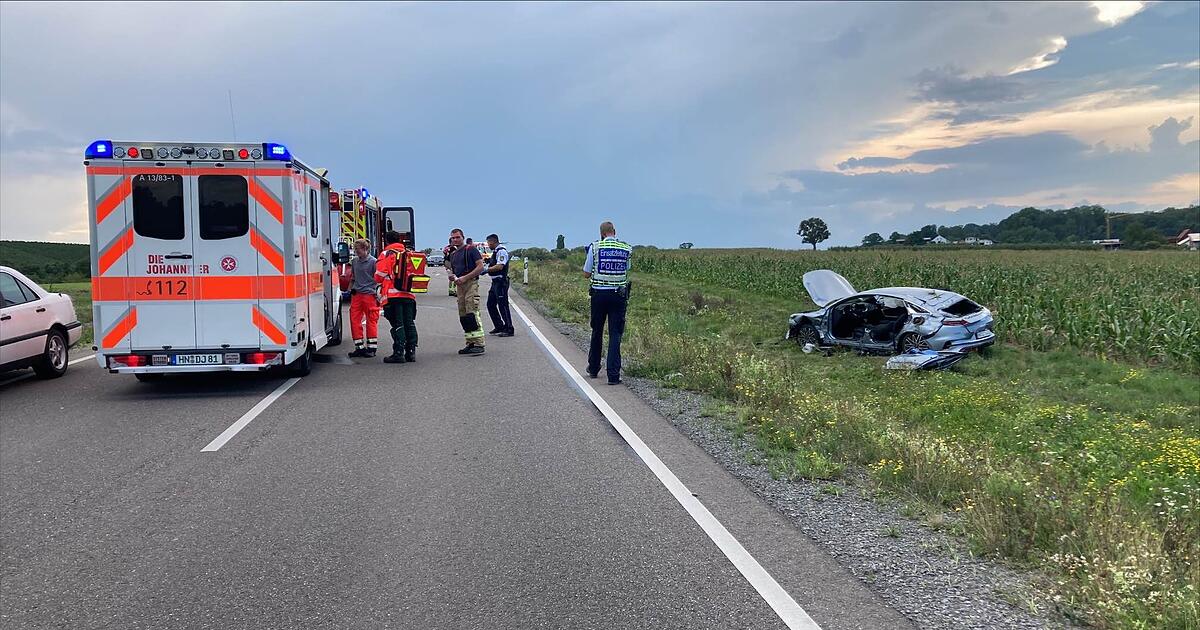 Schwerer Unfall bei Nordheim – Rettungshubschrauber im Einsatz - STIMME.de