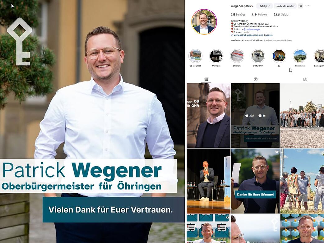 OB-Wahlkampf in Öhringen: Mit Instagram und Co. auf den Chefsessel im Rathaus - STIMME.de