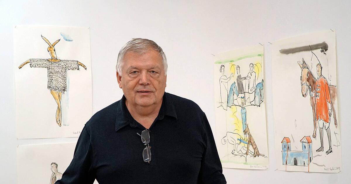 Robert Hartmann stellt Zeichnungen in der Nordheimer Scheune aus ...