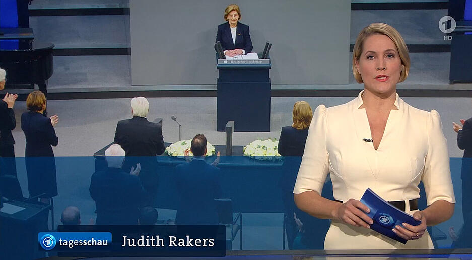 Judith Rakers hat ein letztes Mal die ARD-Tagesschau präsentiert ...