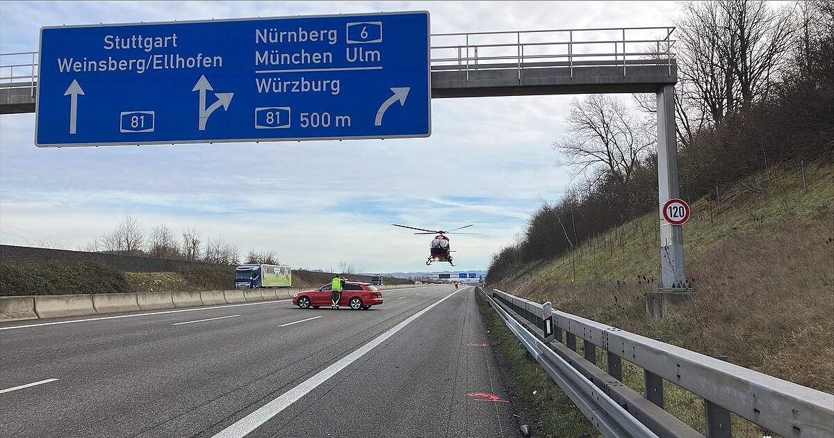 Transporter kracht auf A6 bei Kreuz Weinsberg in Lkw: Bilder zeigen Unfallfolgen - STIMME.de