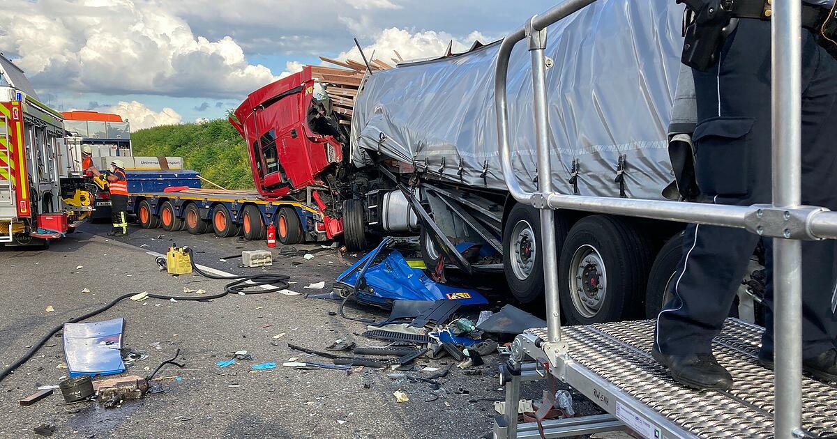 Erneut schwerer Lkw-Unfall auf der A6 bei Bad Rappenau - STIMME.de