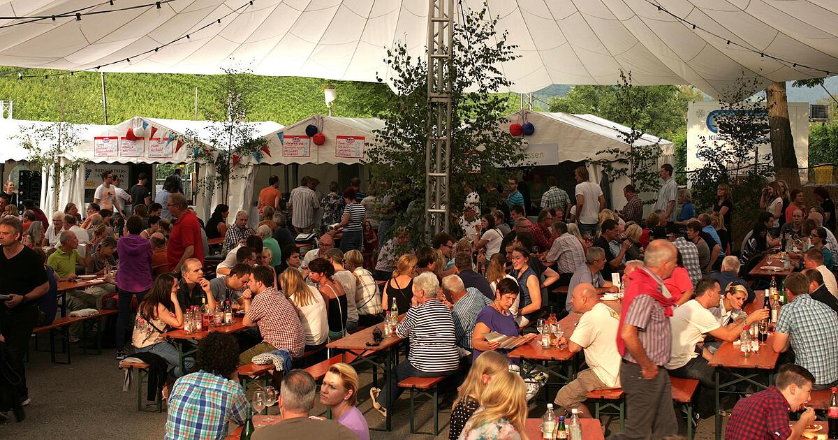 Beilsteiner Weinbergfest unter dem Riesenschirm - STIMME.de