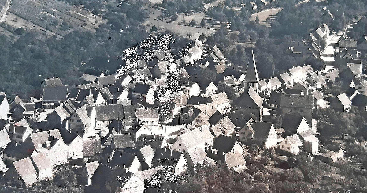 Das älteste Foto Bretzfelds zeigt Unterheimbach von oben - STIMME.de