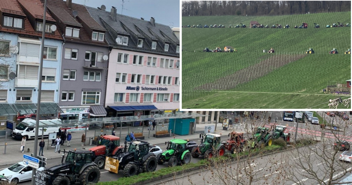 Auf dem Weg zum Wartberg: Traktoren ziehen durch Heilbronn - STIMME.de