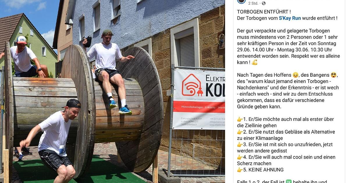 „Torbogen entführt“: Kurioser Diebstahl beschäftigt S’Kay-Run ...
