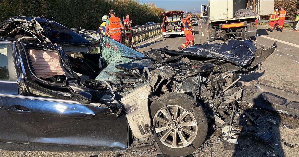 A81 war nach Unfall in Richtung Würzburg voll gesperrt – eine Person schwer verletzt - STIMME.de