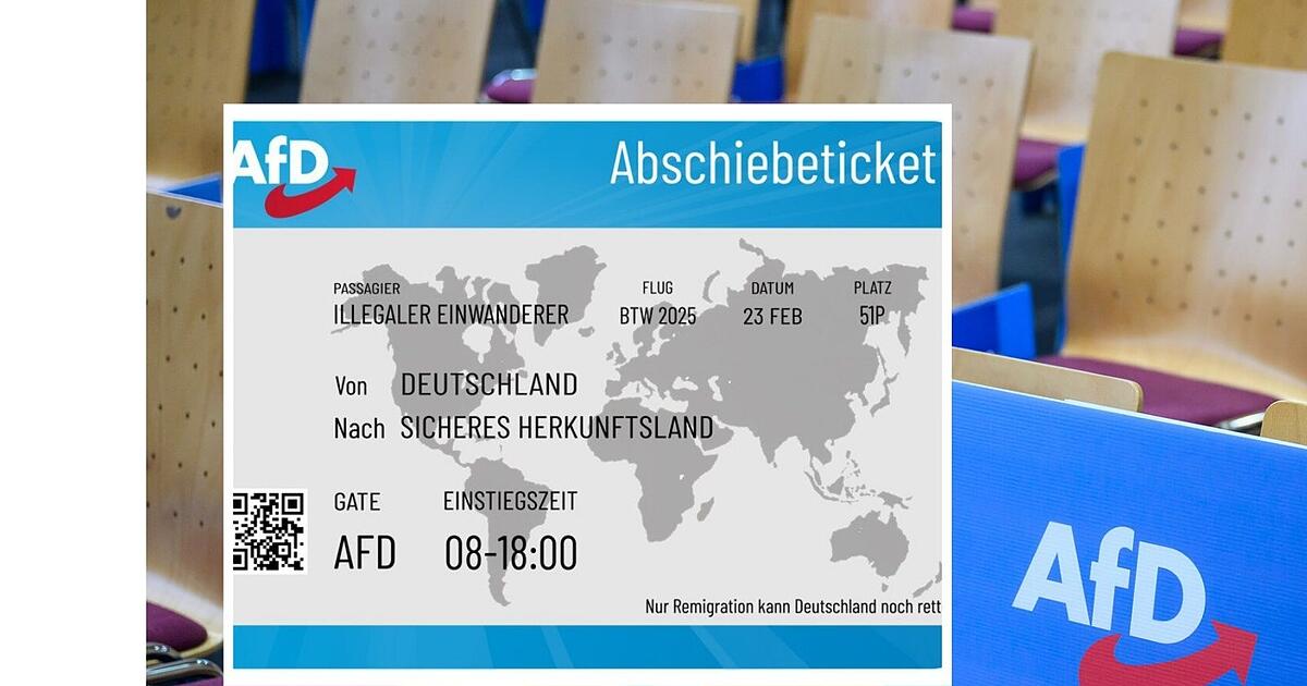 Wirbel um AfD-“Abschiebeticket“: Polizei prüft Verdacht auf ...