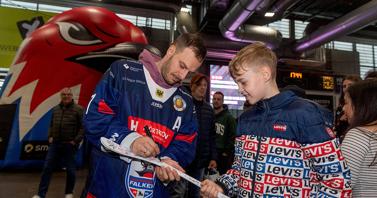 Patrick Berger hütet weitere zwei Jahre das Tor der Heilbronner Falken ...