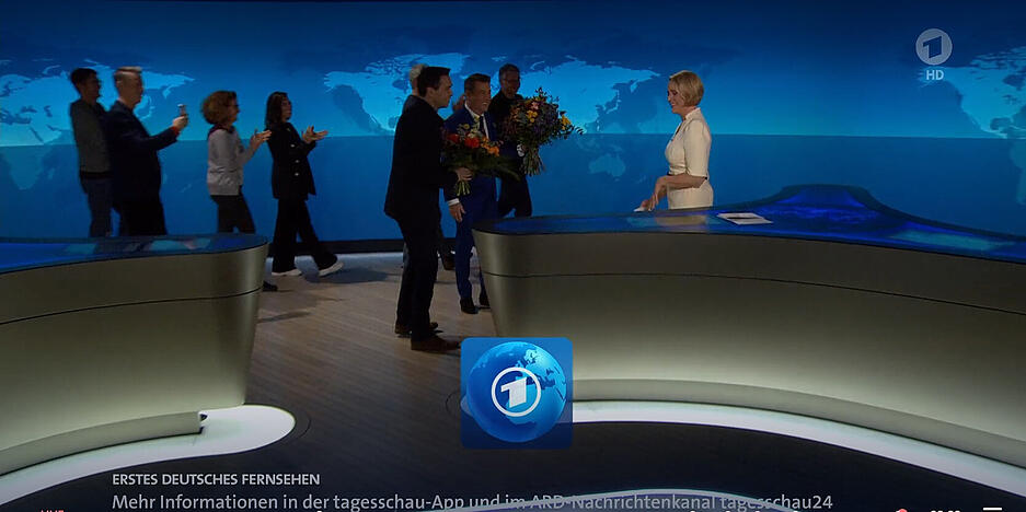Judith Rakers hat ein letztes Mal die ARD-Tagesschau präsentiert ...