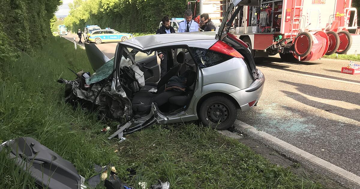 Vier Verletzte bei schwerem Unfall auf der B293 Richtung Leingarten - STIMME.de