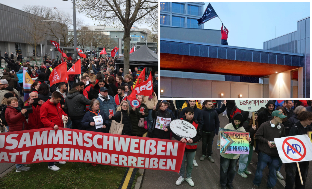 Demonstration gegen AfD: Polizei ermittelt gegen den Mann auf dem ...