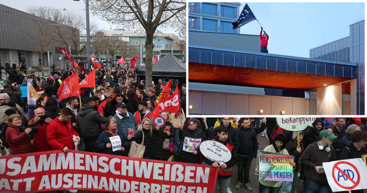 Demonstration gegen AfD: Polizei ermittelt gegen den Mann auf dem ...
